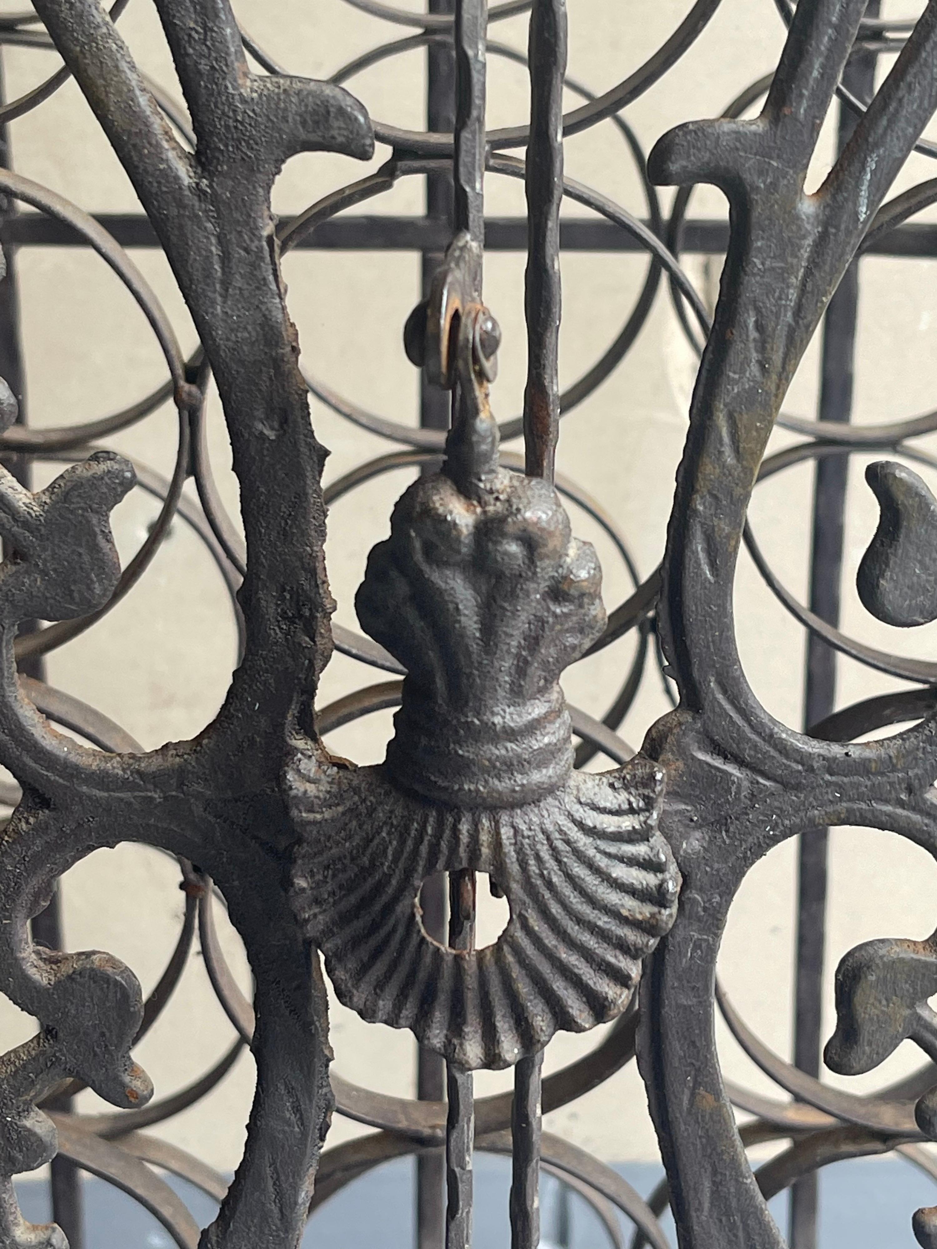 Rustic Wrought Iron Wine Rack / Cabinet at 1stDibs | wrought iron wine ...