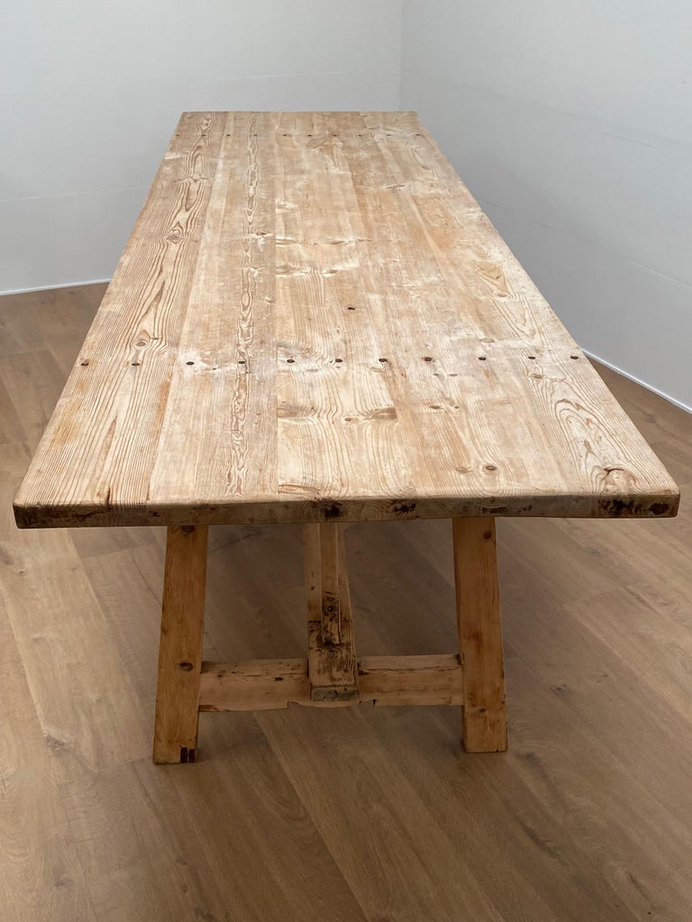 Rustic, Brutalist Vintage Working Table For Sale at 1stDibs