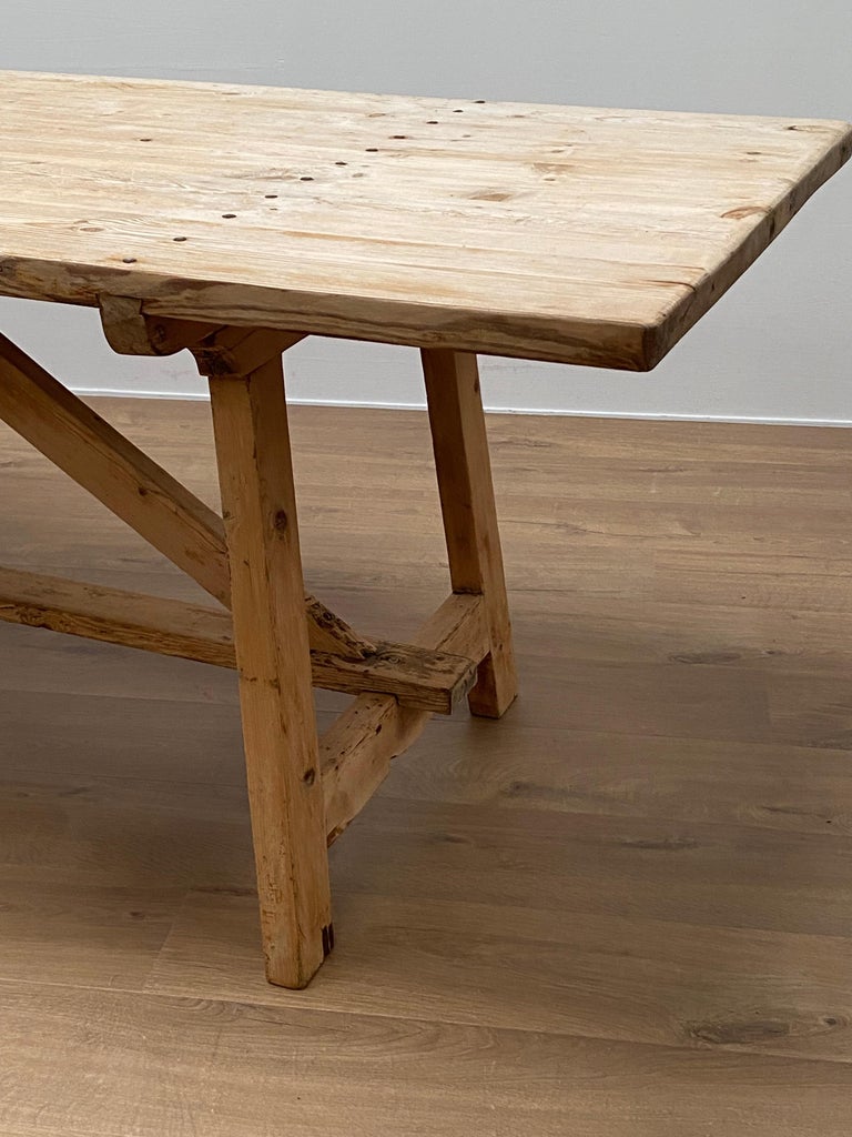 Rustic, Brutalist Vintage Working Table For Sale at 1stDibs