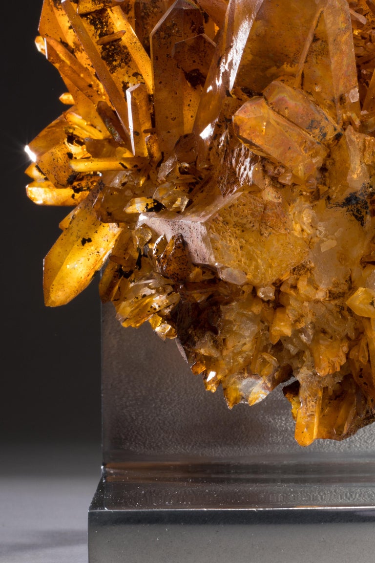 Rusty Quartz on Aluminum Base For Sale at 1stDibs