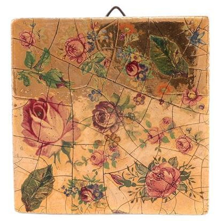 Rut Bryk, Stoneware Gold relief heat-transferred flowers, Arabia ...