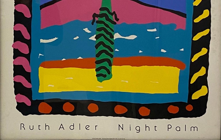 Ruth Adler Night Palm Art Poster, Dated 1985 For Sale at 1stDibs
