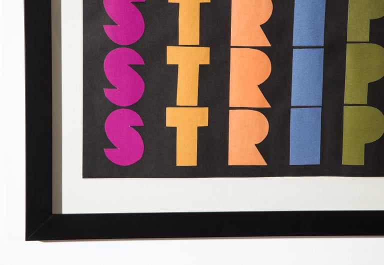 Ruth Jacoby "Stripes", Collage, Signed For Sale at 1stDibs | wordscape 1905