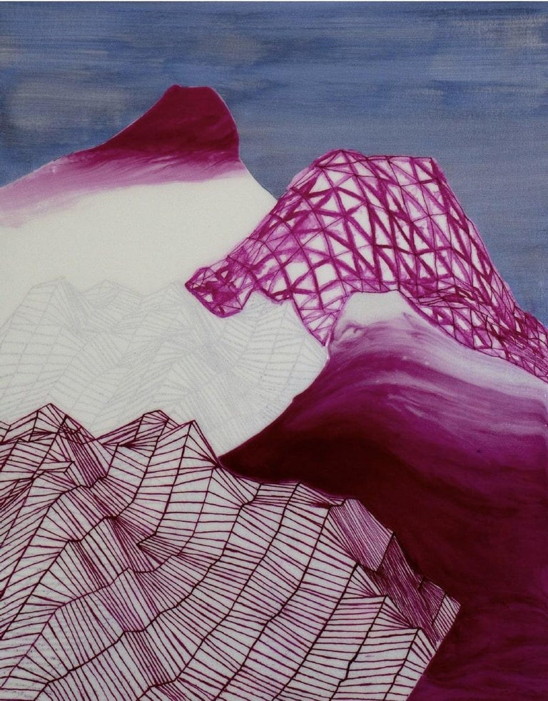 Ruth Lantz - A condensing Expanse- Acrylic and Watercolour on Canvas on ...