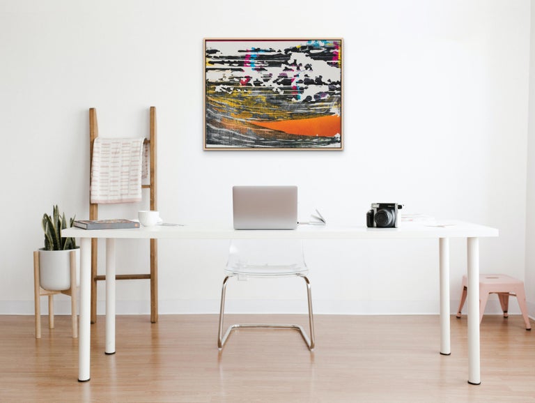 Ruth Lantz - Lightstream- Spray painting, Rectangular Acrylic. painting ...