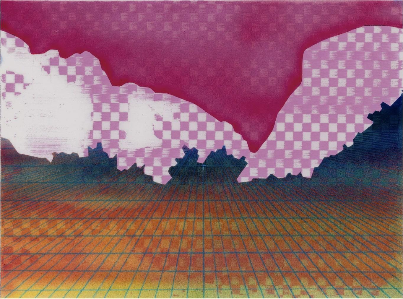 Ruth Lantz - Mountain Study V.10 Abstract warm Airbrush and Coloured ...