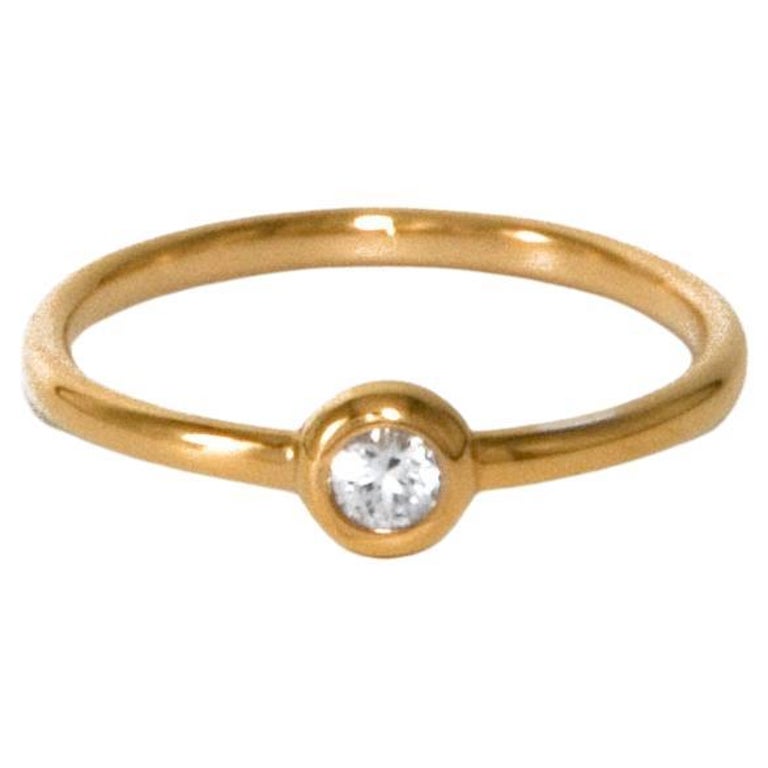 Customizable Ruth Nyc Ane Ring, Solitaire Diamond Ring in 14k Yellow Gold For Sale at 1stDibs