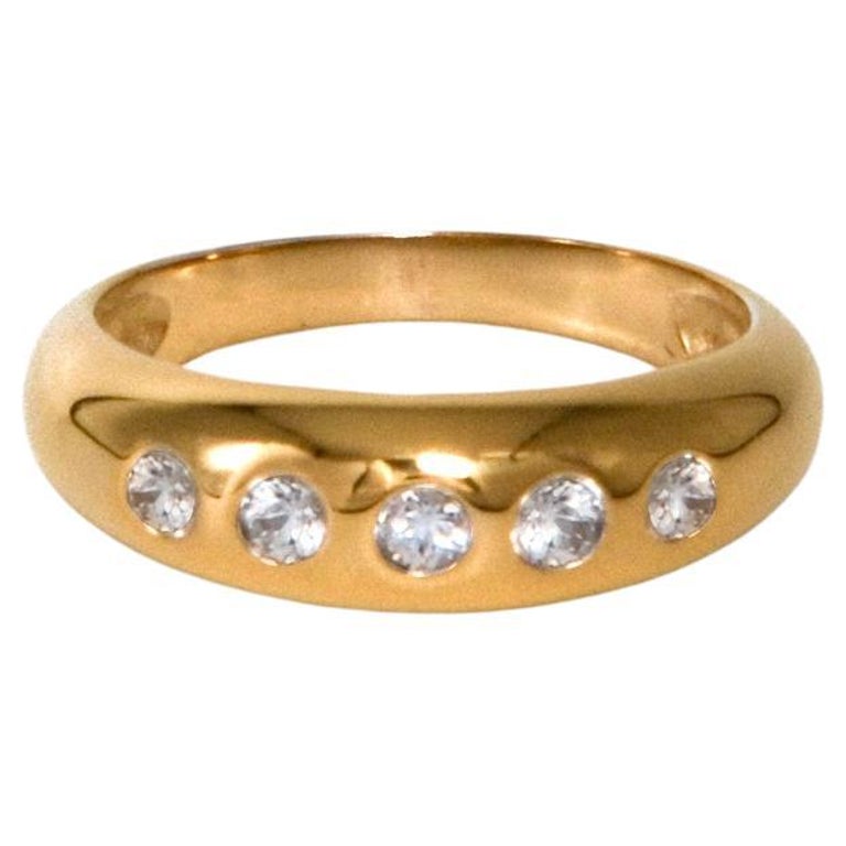 Customizable Ruth Nyc Fem Ring, 5 Stone Diamond Ring in 14k Yellow Gold ...