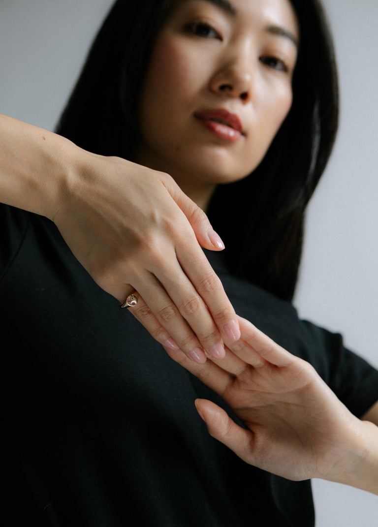 Customizable Ruth Nyc x Tea Leigh Sun Moon Rising Ring, 14k Yellow Gold ...