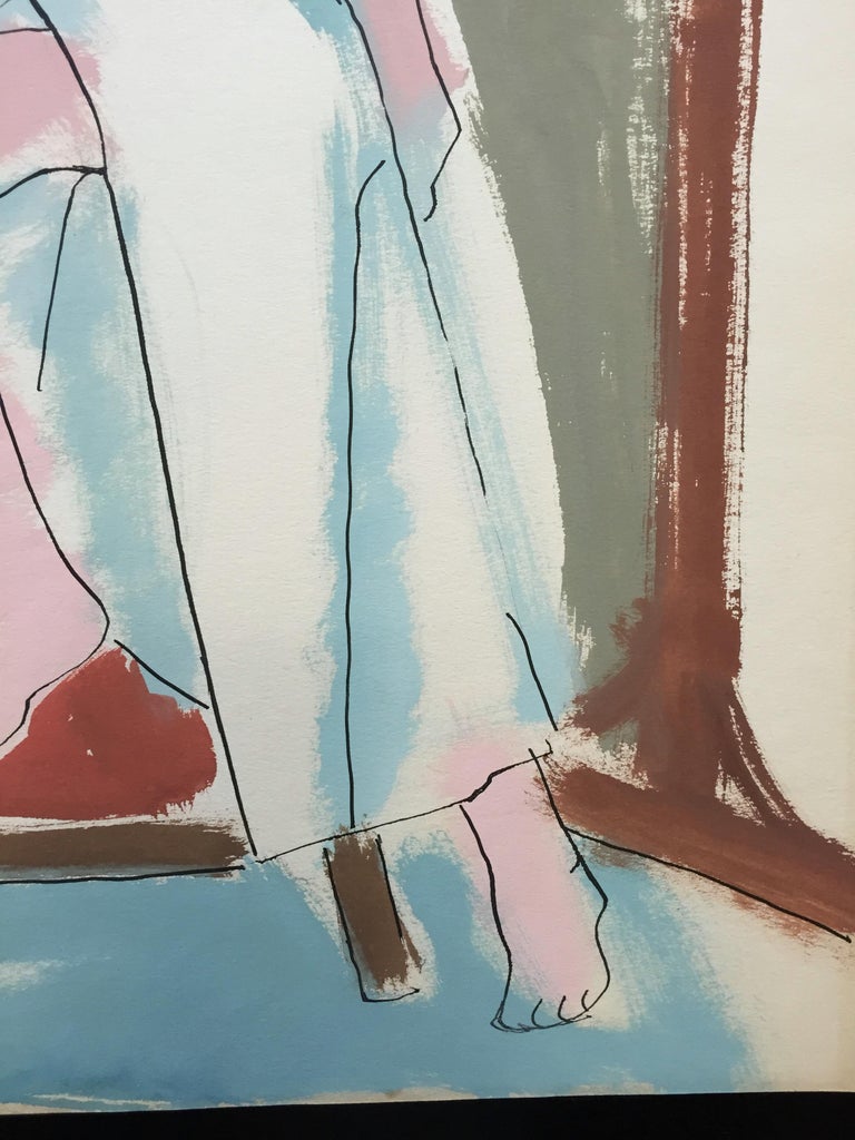 Unknown - 1950s "Slit" Mid Century Painting Bay Area Artist For Sale at ...