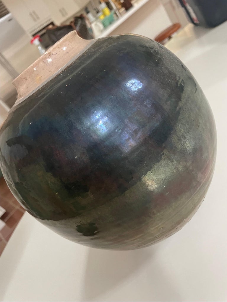 Ruth Weiner Raku Pot For Sale at 1stDibs