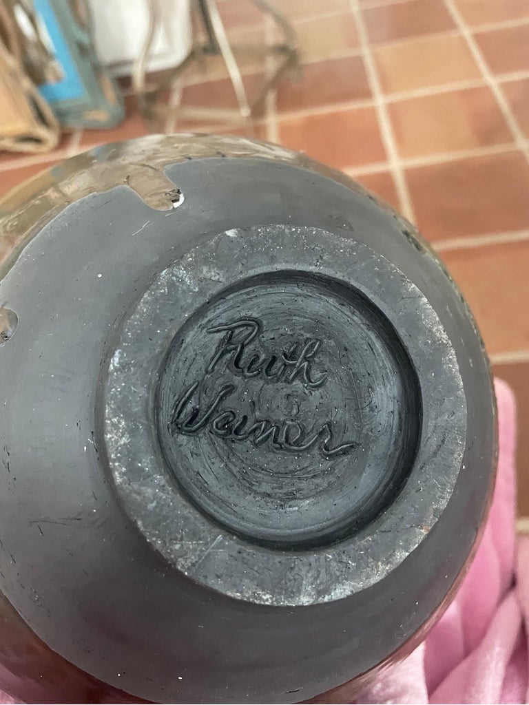 Ruth Weiner Raku Pot For Sale at 1stDibs
