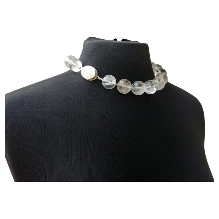 Rutilated Quartz Crystal Necklace For Sale at 1stDibs