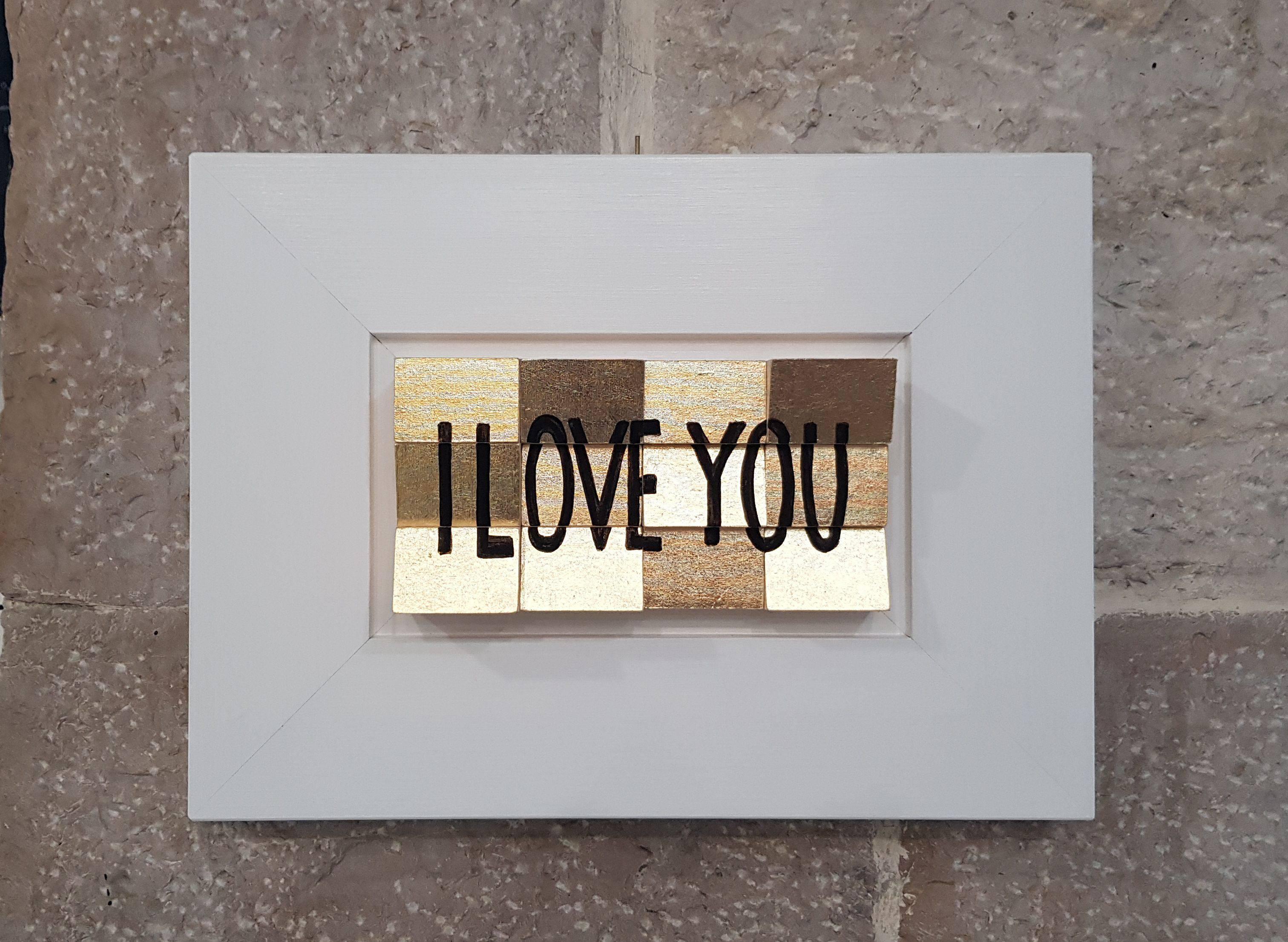 Rux Art - Love in China, Wooden Blocks, Acrylic Paint, Gold Leaf ...