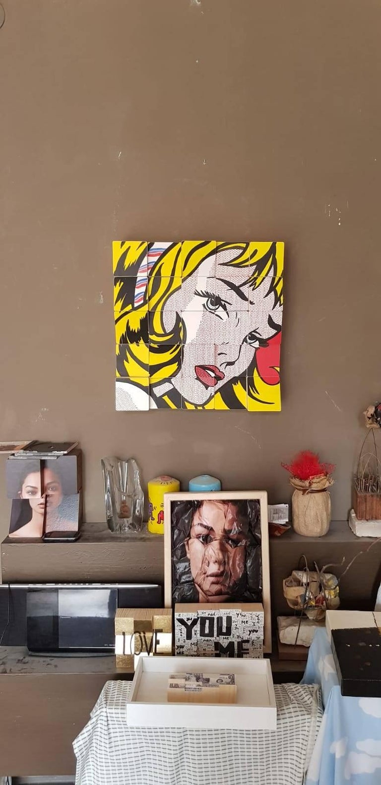 Rux Art - My Girl tribute to Roy Lichtenstein Acrylic Paint on Cotton ...