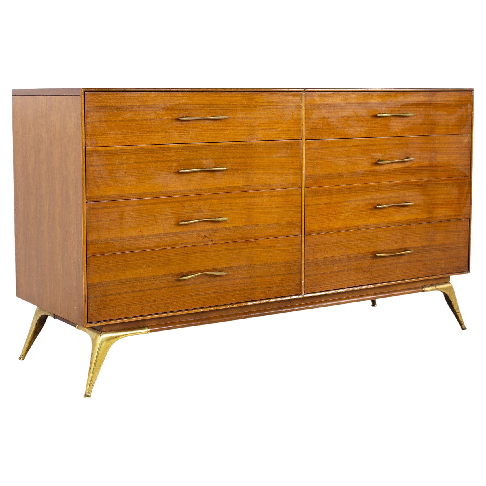Mid Century Solid Walnut ACE-HI Dresser at 1stDibs