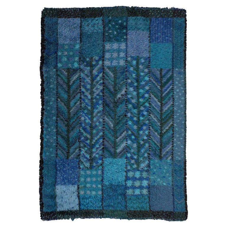 Rya Rug Swedish Abstract Design, Mid-20th Century For Sale at 1stDibs