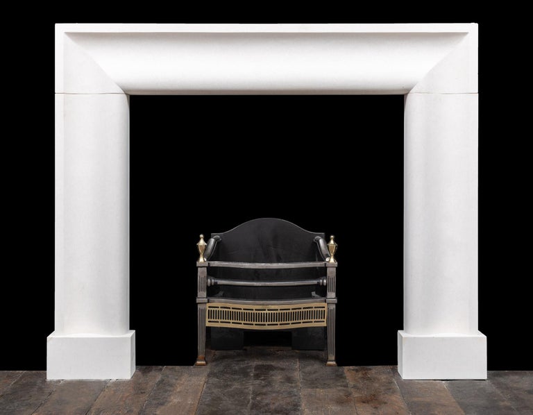 Ryan and Smith Modern Stone Bolection Style Fireplace For Sale at 1stDibs