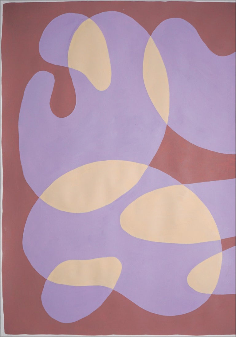 Ryan Rivadeneyra - Floating Shapes in Mauve, Mid-Century Modern ...