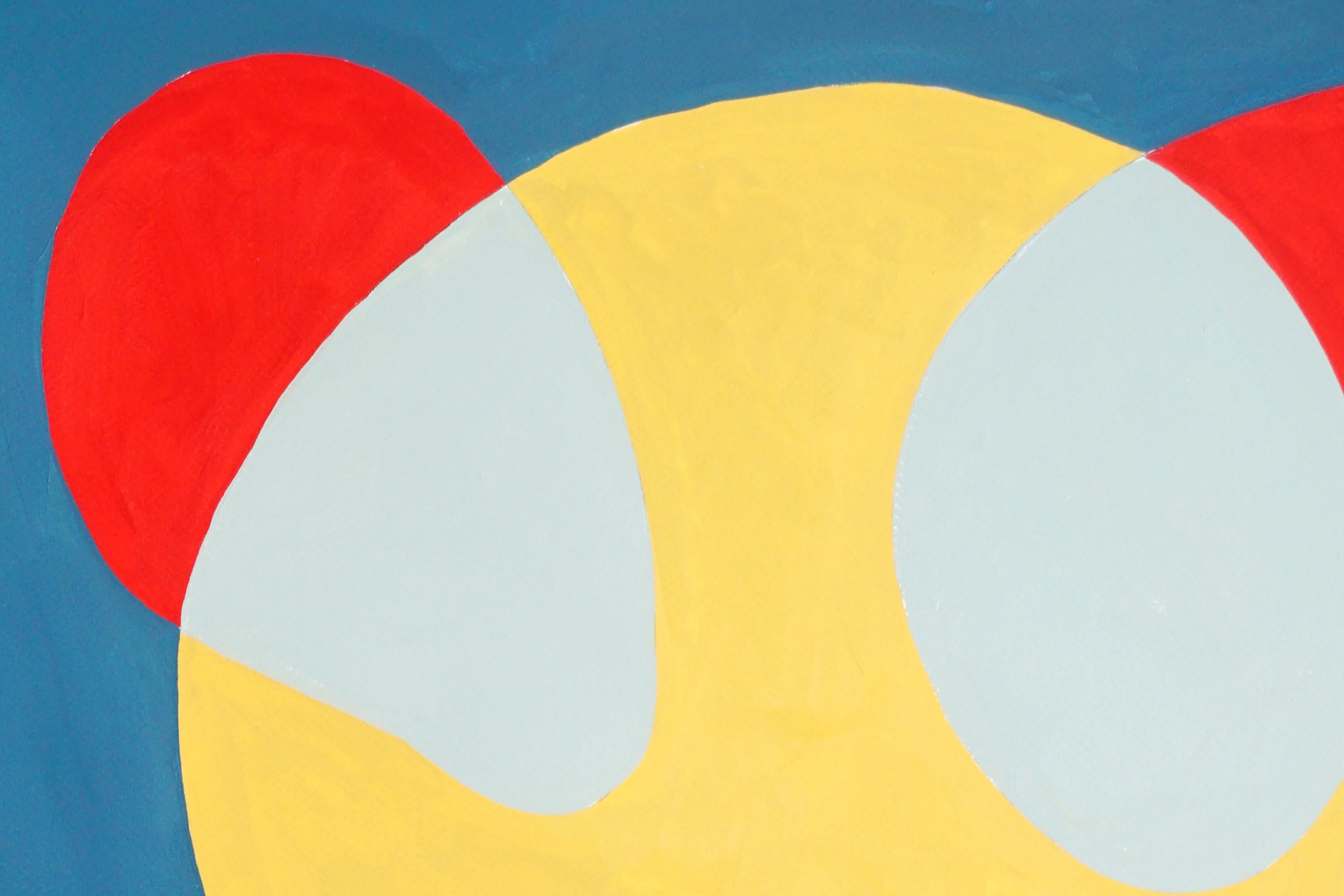 Ryan Rivadeneyra - Kidney Pools in Primary Tones Diptych, Modern Abstract Shapes Red, Blue ...
