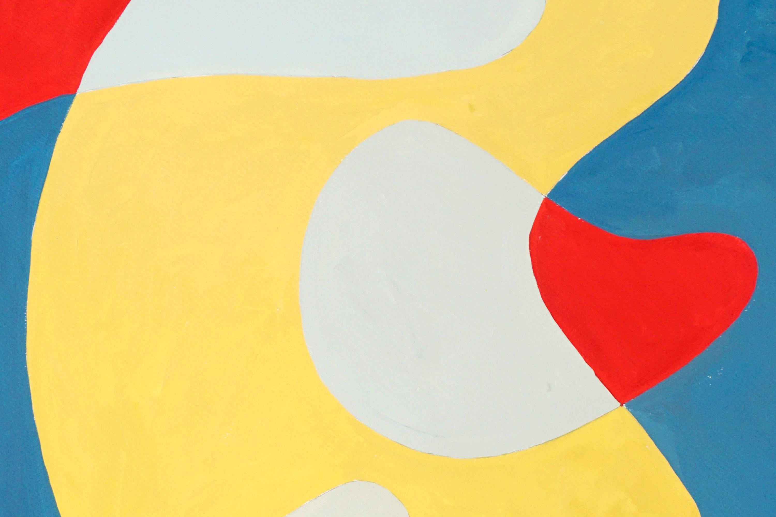 Ryan Rivadeneyra - Kidney Pools in Primary Tones Diptych, Modern Abstract Shapes Red, Blue ...