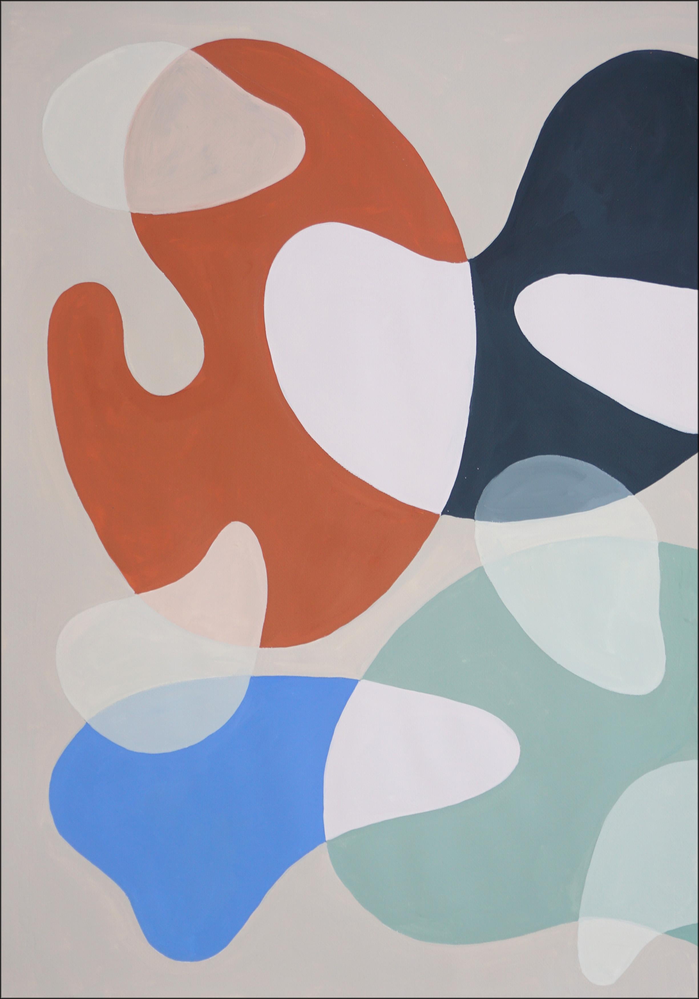 Ryan Rivadeneyra - Pastel Palette Curves, Mid-Century Modern Diptych, Purple, Yellow and Blue ...