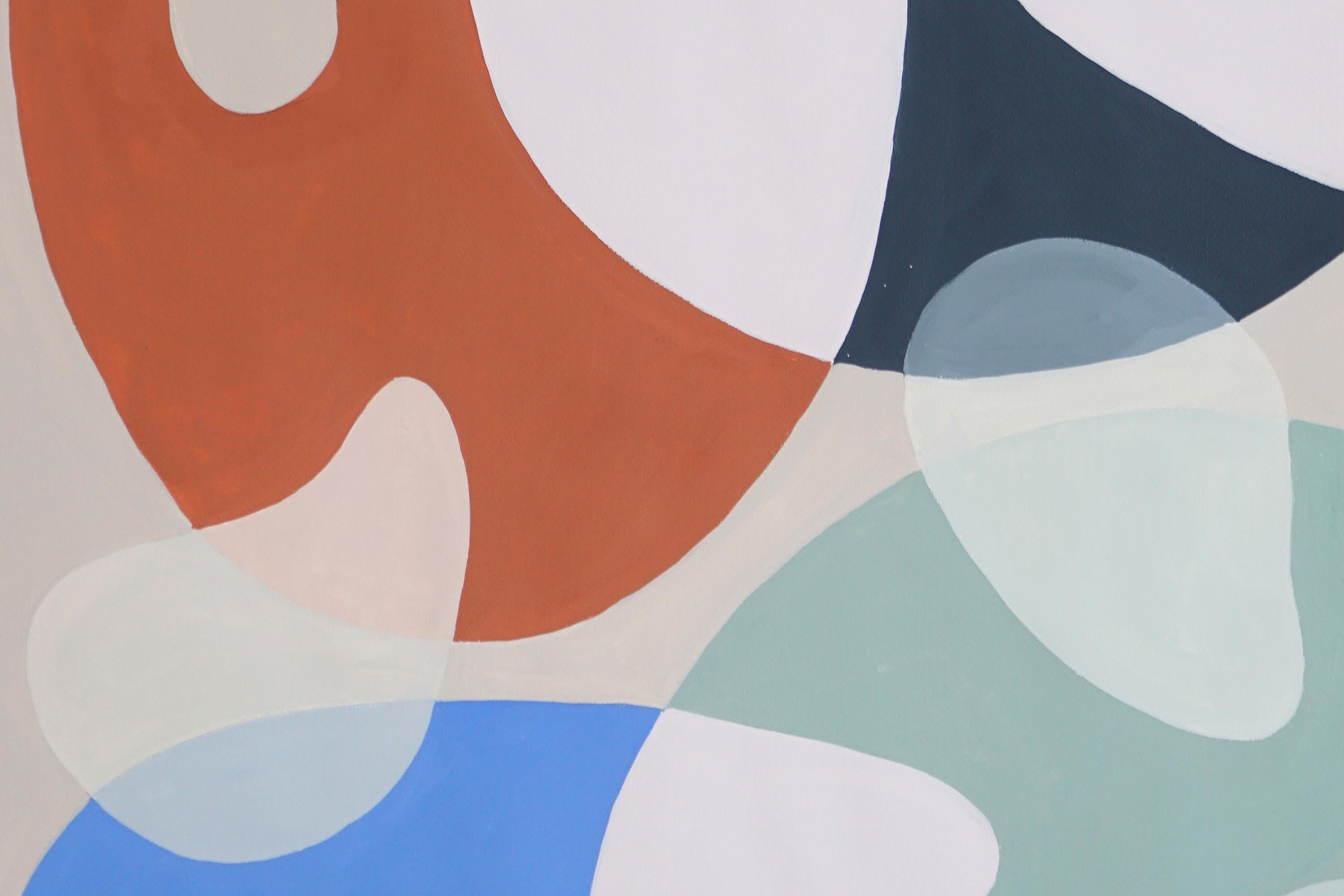 Ryan Rivadeneyra - Pastel Palette Curves, Mid-Century Modern Diptych, Purple, Yellow and Blue ...