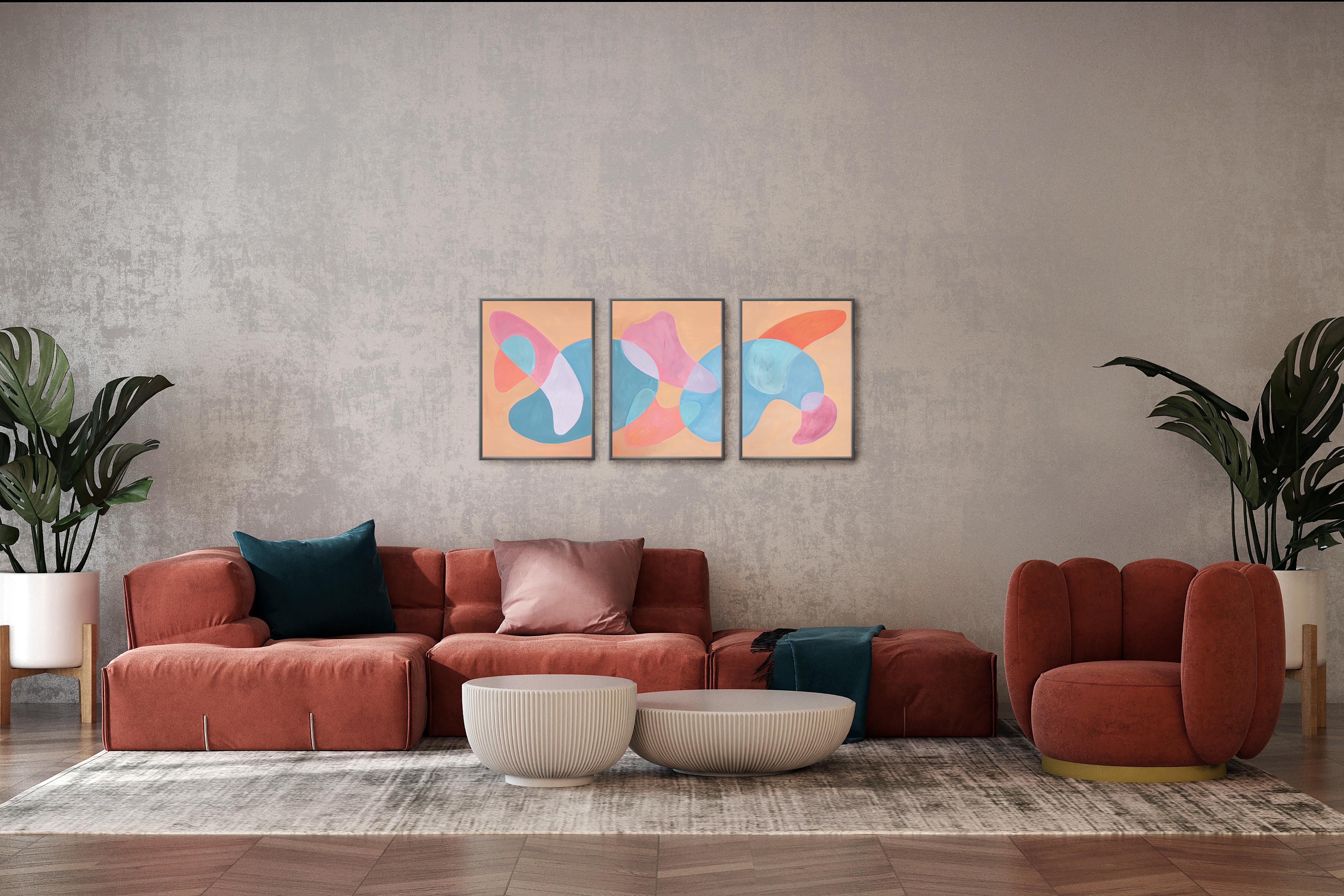 Ryan Rivadeneyra - Summer Beach Puddles, Coral Tones, Turquoise Kidney ...