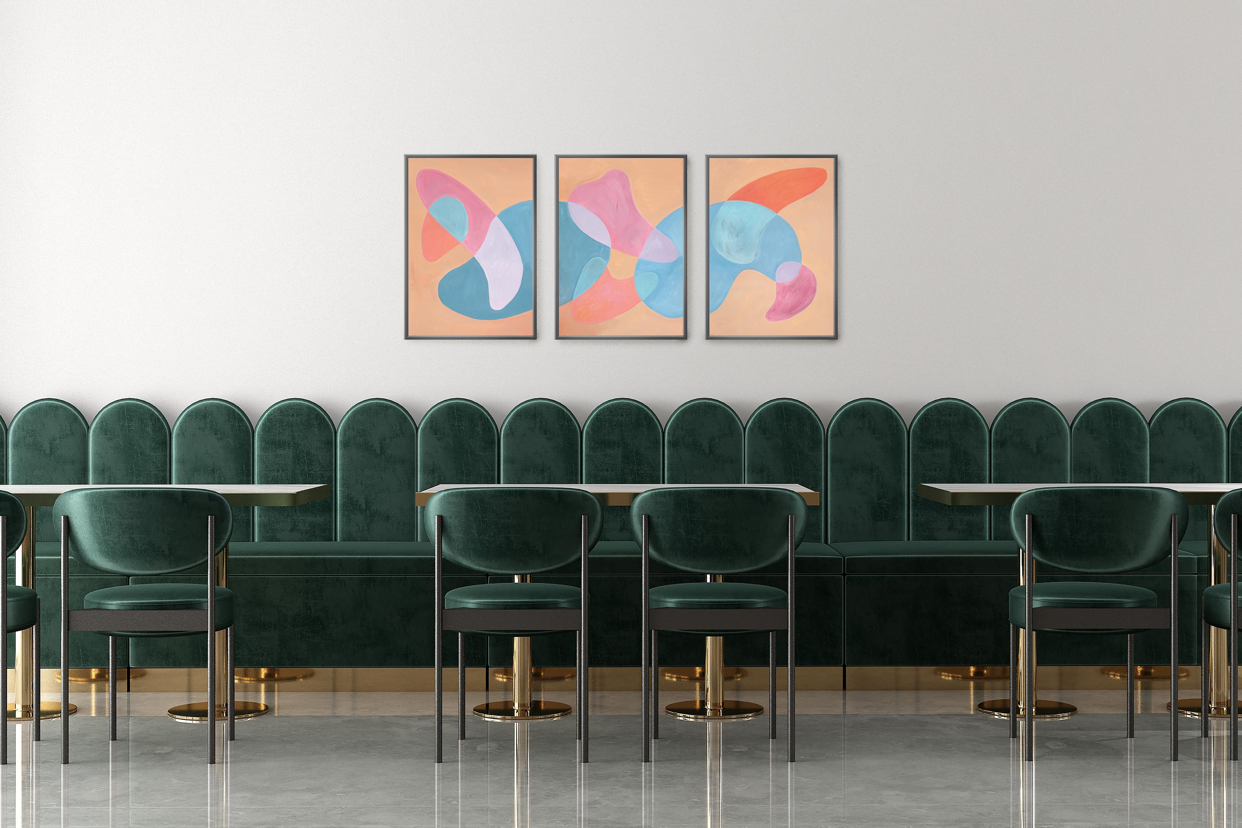 Ryan Rivadeneyra - Summer Beach Puddles, Coral Tones, Turquoise Kidney ...