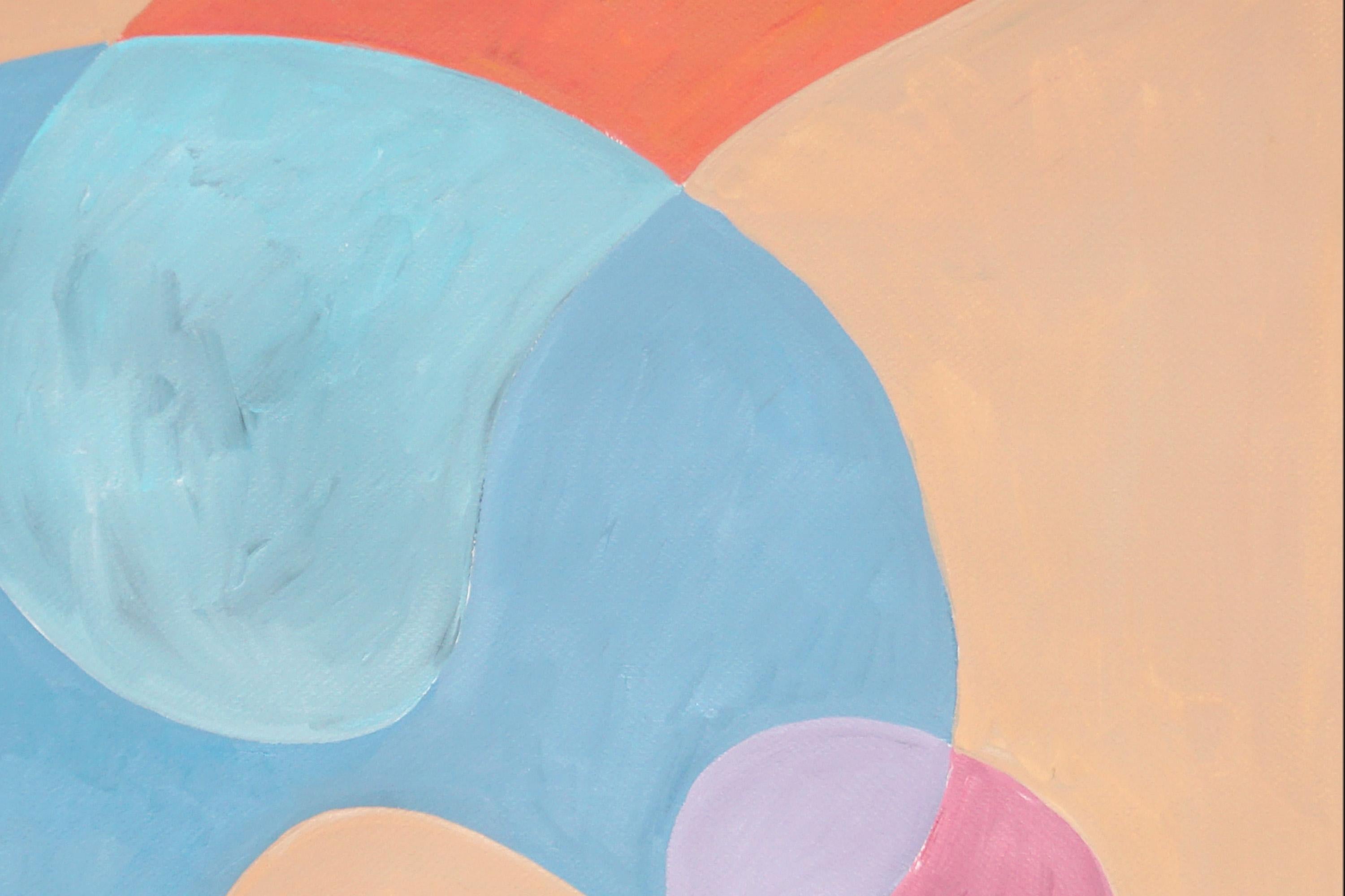 Ryan Rivadeneyra - Summer Beach Puddles, Coral Tones, Turquoise Kidney Pools, Abstract Modern ...