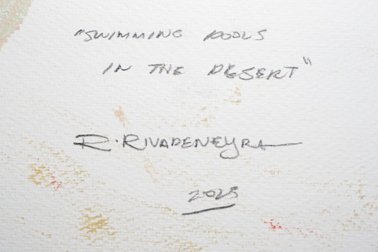 Ryan Rivadeneyra - Swimming Pools in The Desert, Abstract Modern Shapes in Primary Tones ...