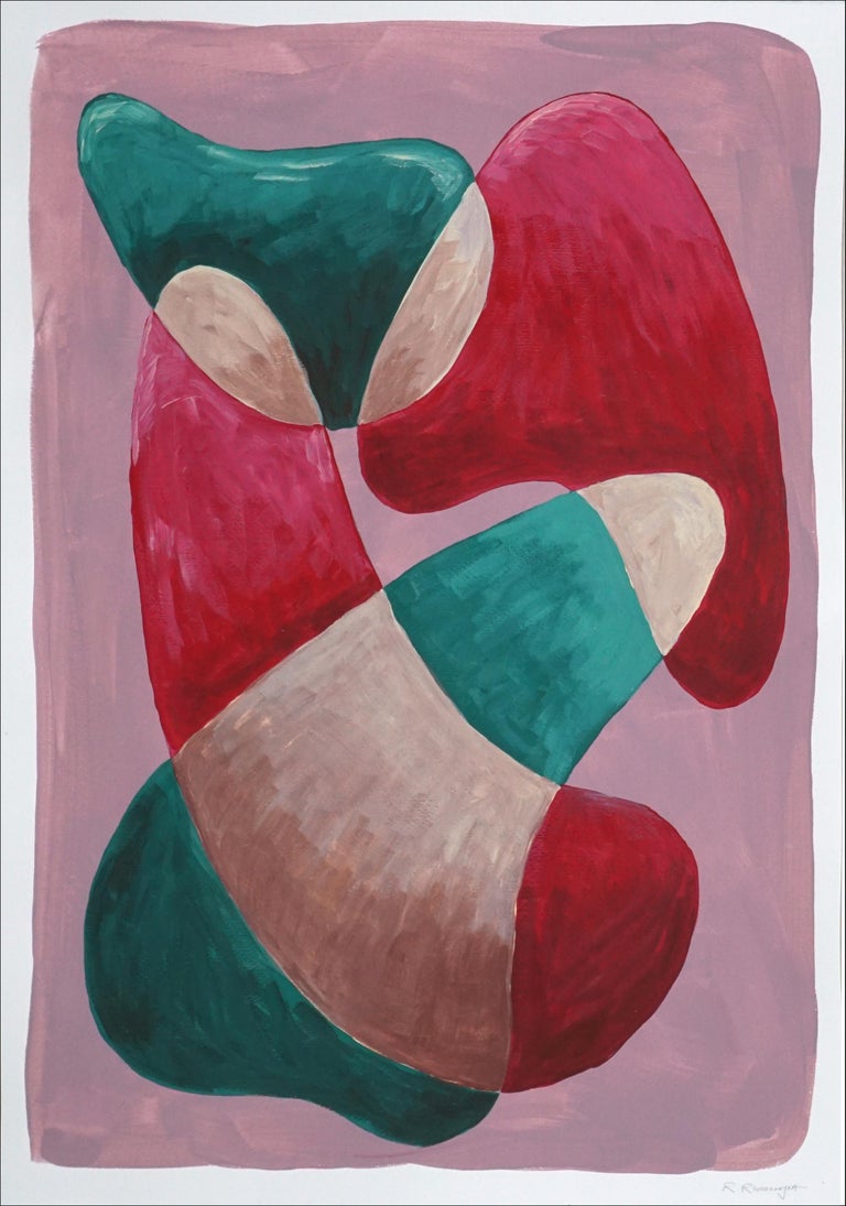 Ryan Rivadeneyra - Thick Curvy Shapes, Warm Tones Palette, Mid-Century Shapes, Green and Red ...