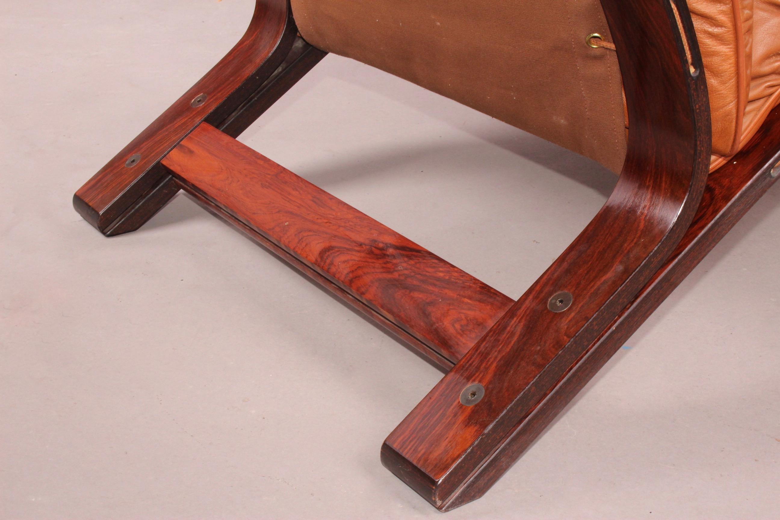 RyBo Rykken Vintage Scandinavian Pair of Leather Lounge Chairs For Sale ...