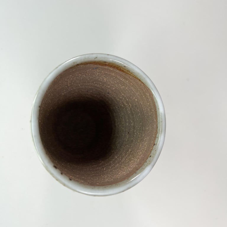 Ryoko Modern Speckled Pottery Sake Cup Japanese Ceramic Art For Sale at ...