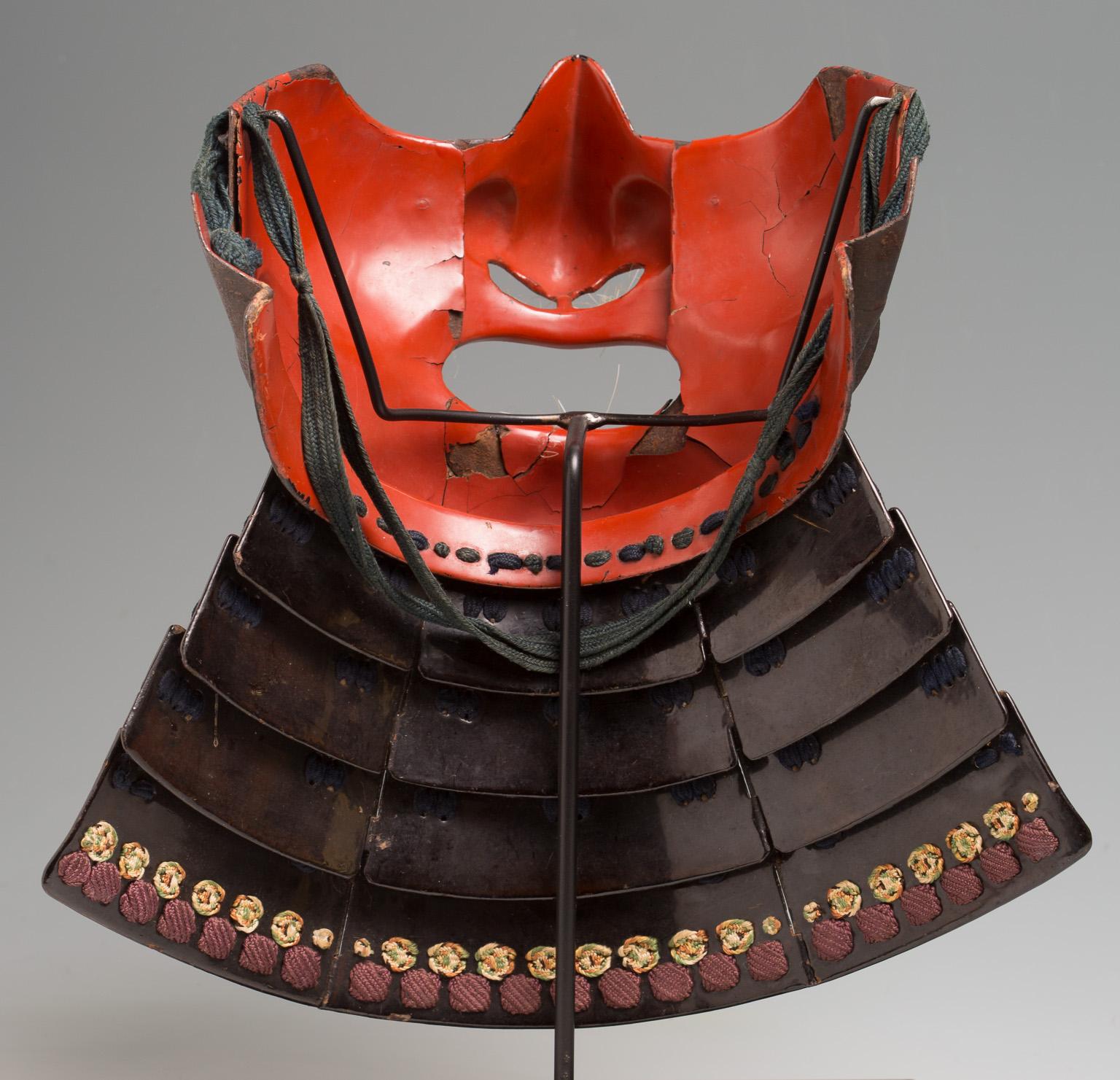 Ryūbu Menpō Half Mask for Samurai Armor, Kaga Myōchin School, 17th ...