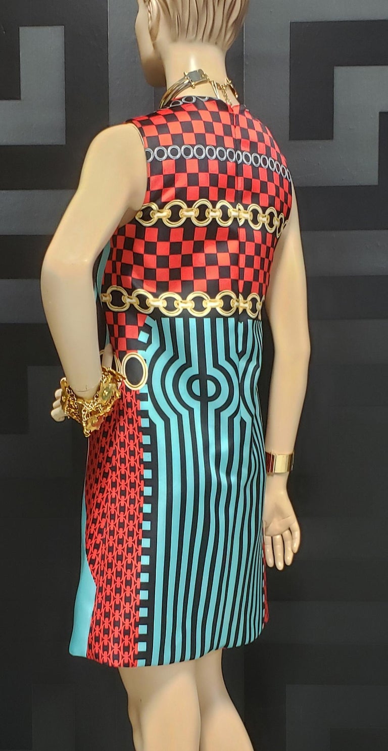 S/2015 look # 30 NEW VERSACE "STAINED GLASS WINDOW" MINI DRESS 38 - 4 ...