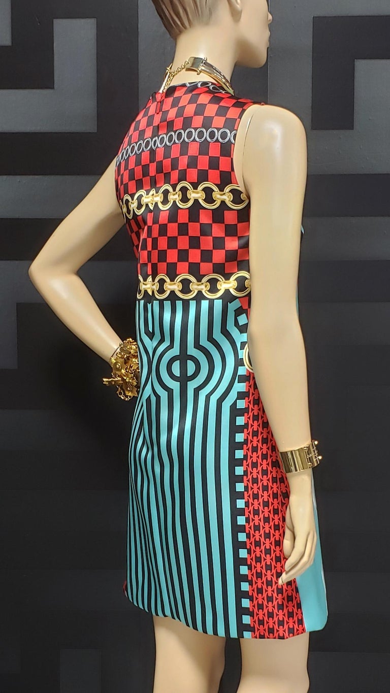 S/2015 look # 30 NEW VERSACE "STAINED GLASS WINDOW" MINI DRESS 38 - 4 ...