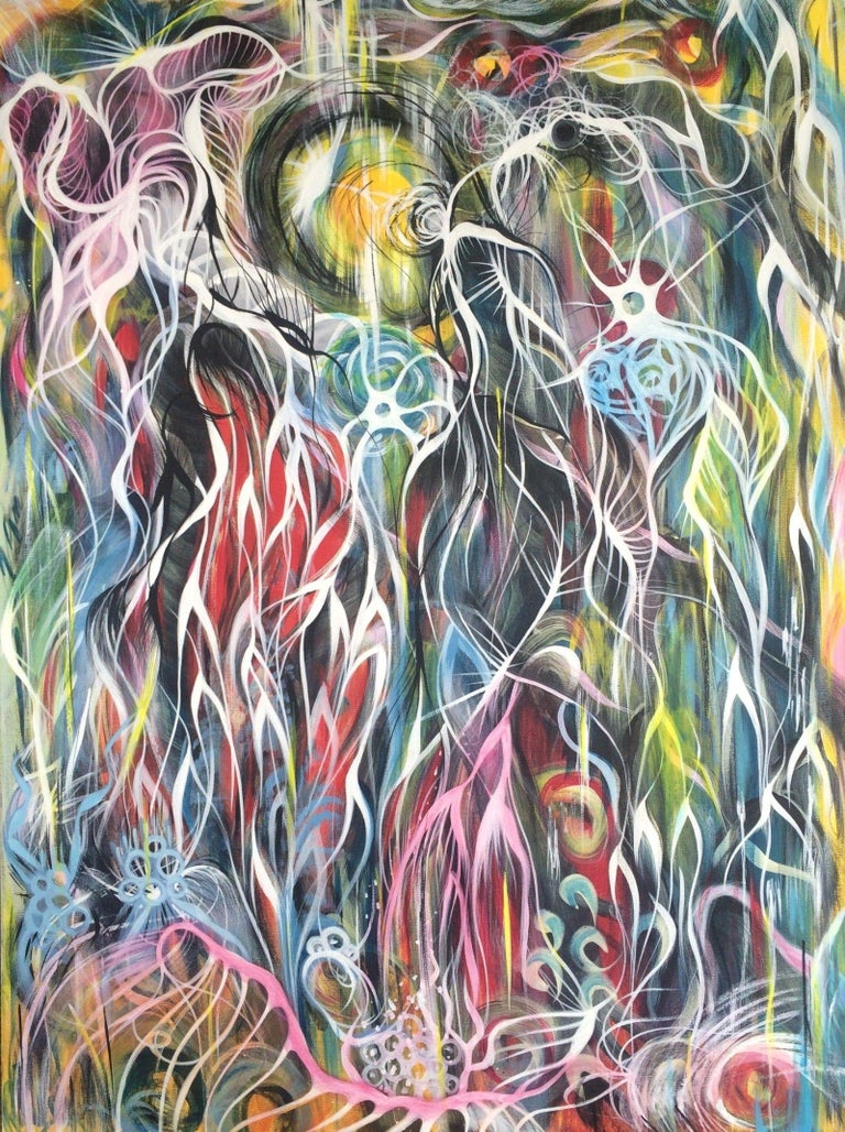 S H I N O I D - Enigma, Painting, Acrylic on Canvas For Sale at 1stDibs