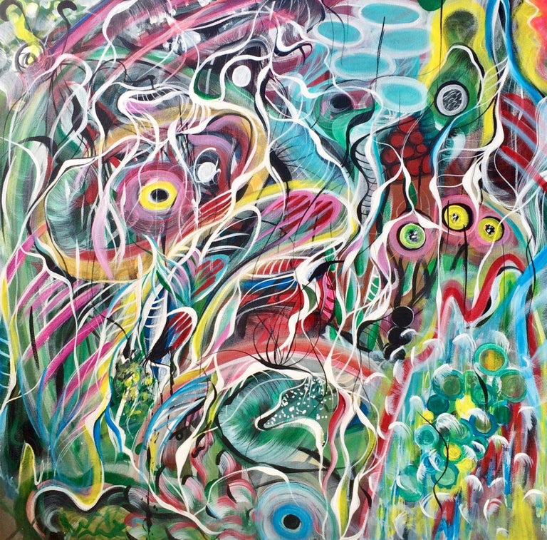 S H I N O I D - Untamed, Painting, Acrylic on Canvas For Sale at 1stDibs