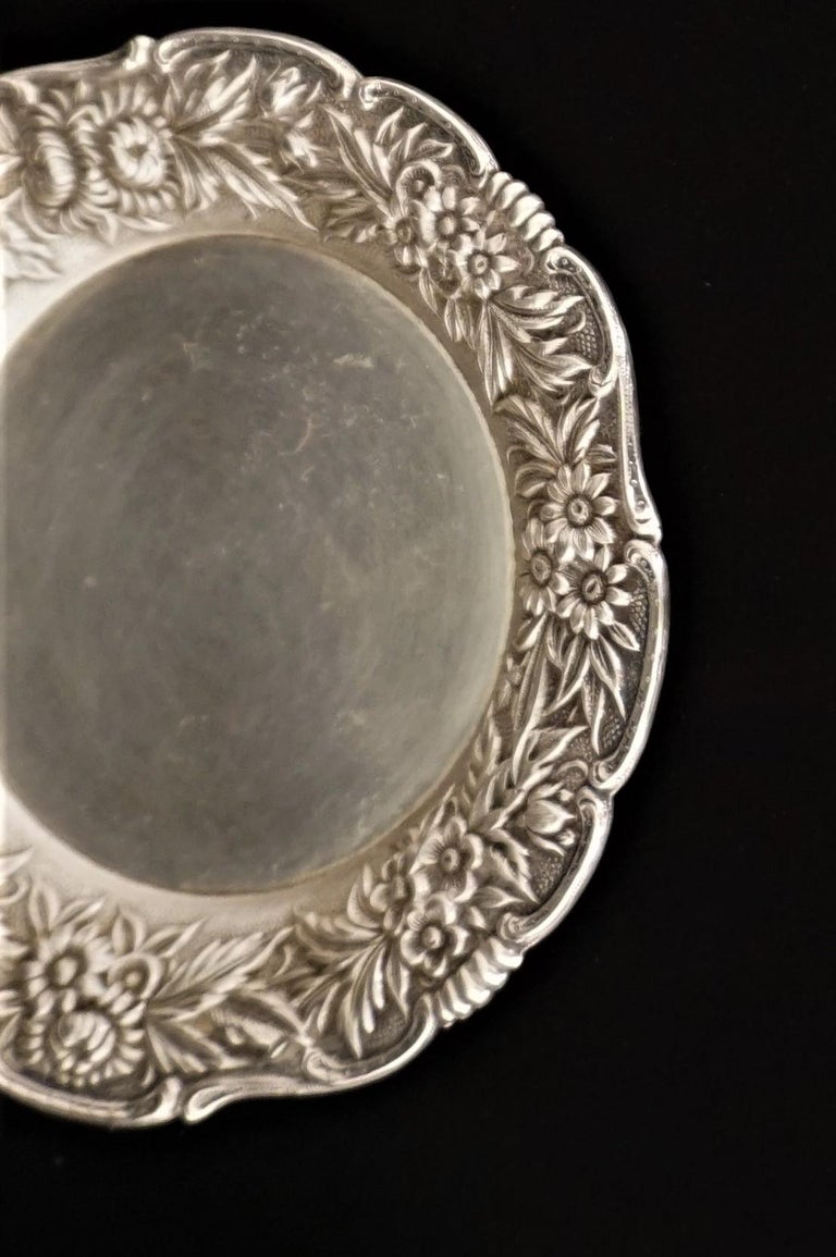 S. Kirk and Sons Repousse Sterling Silver Butter Dish, Set of 8 at 1stDibs
