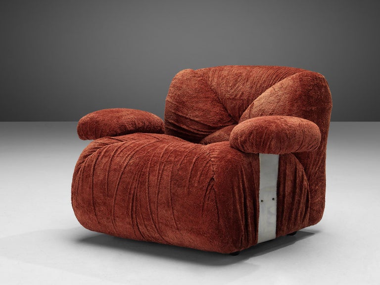 S. Nacci for Ceriotti 'Cuccagna' Lounge Chair in Chenille For Sale at ...