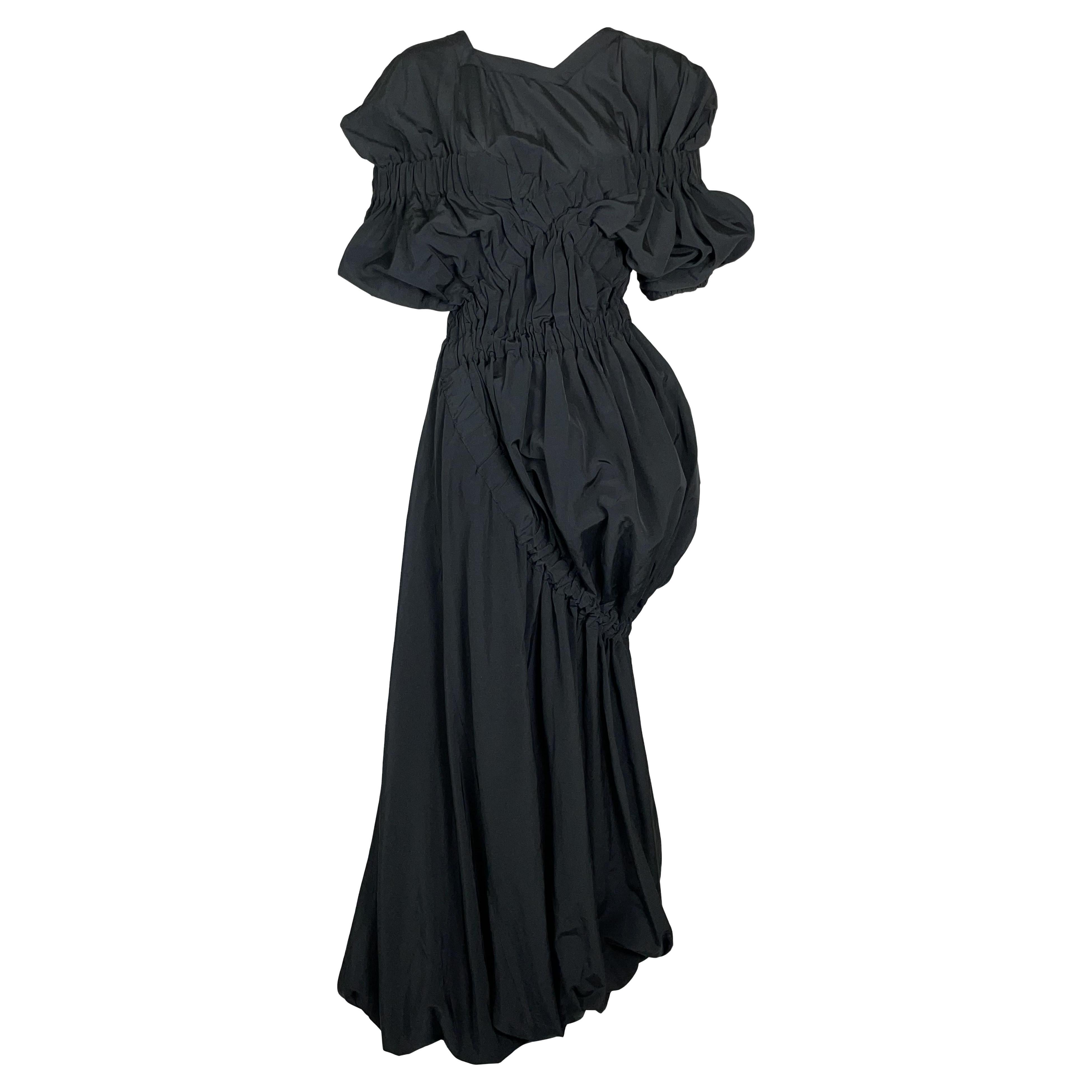 S/S 1986 John Galliano "Fallen Angels" Black Peasant Maxi Dress For ...