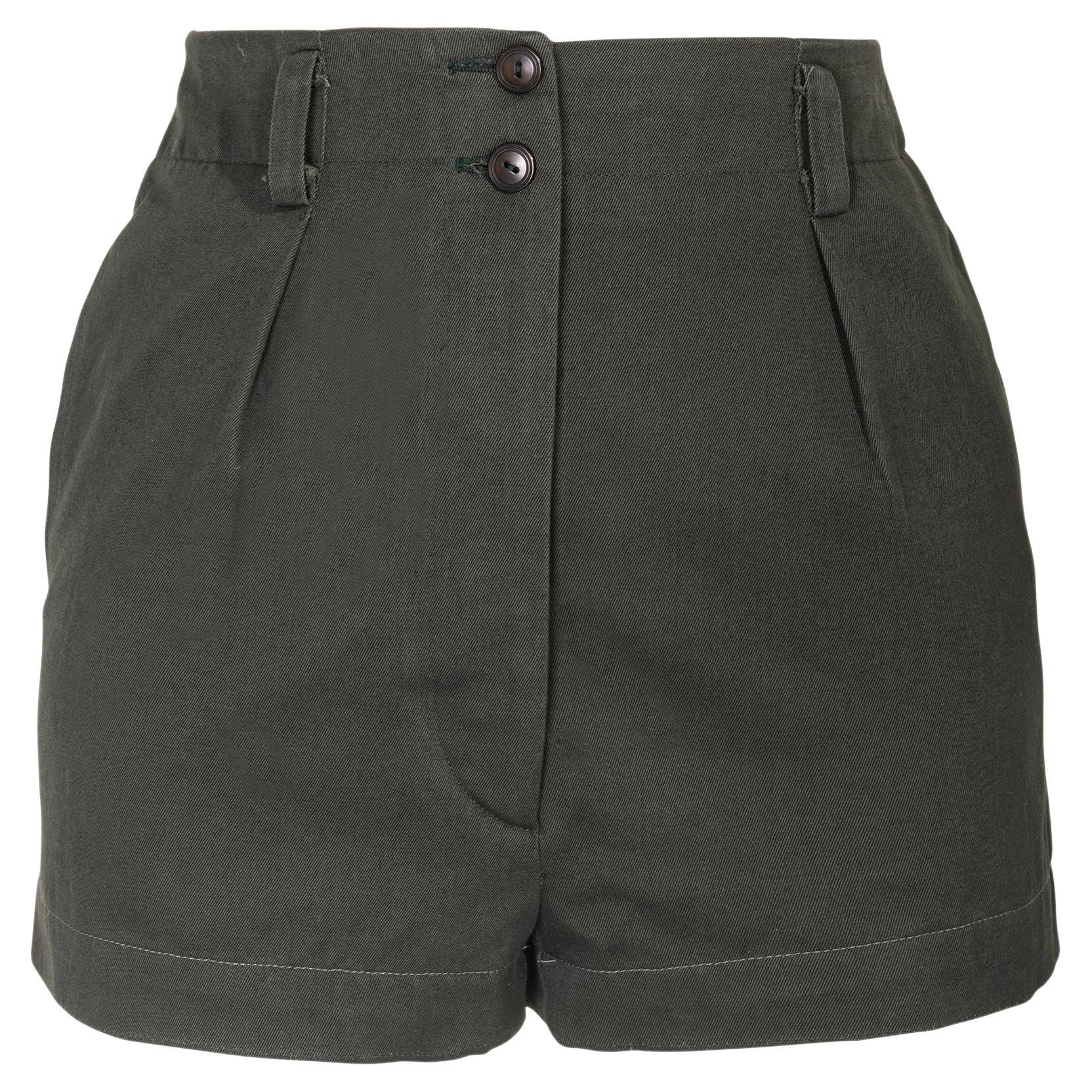 S/S 1988 Azzedine Alaïa Forest Green Mini Shorts For Sale at 1stDibs