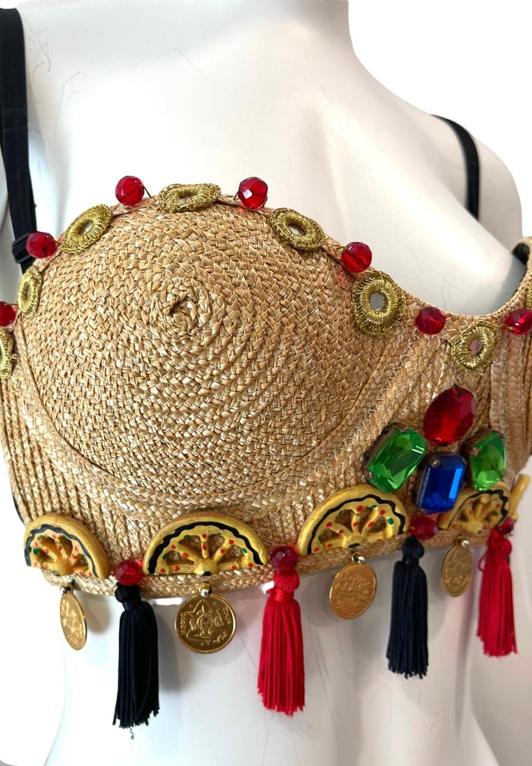 S/S 1992 Dolce and Gabbana 'La Dolce Vita' Cone Bra Top For Sale at 1stDibs