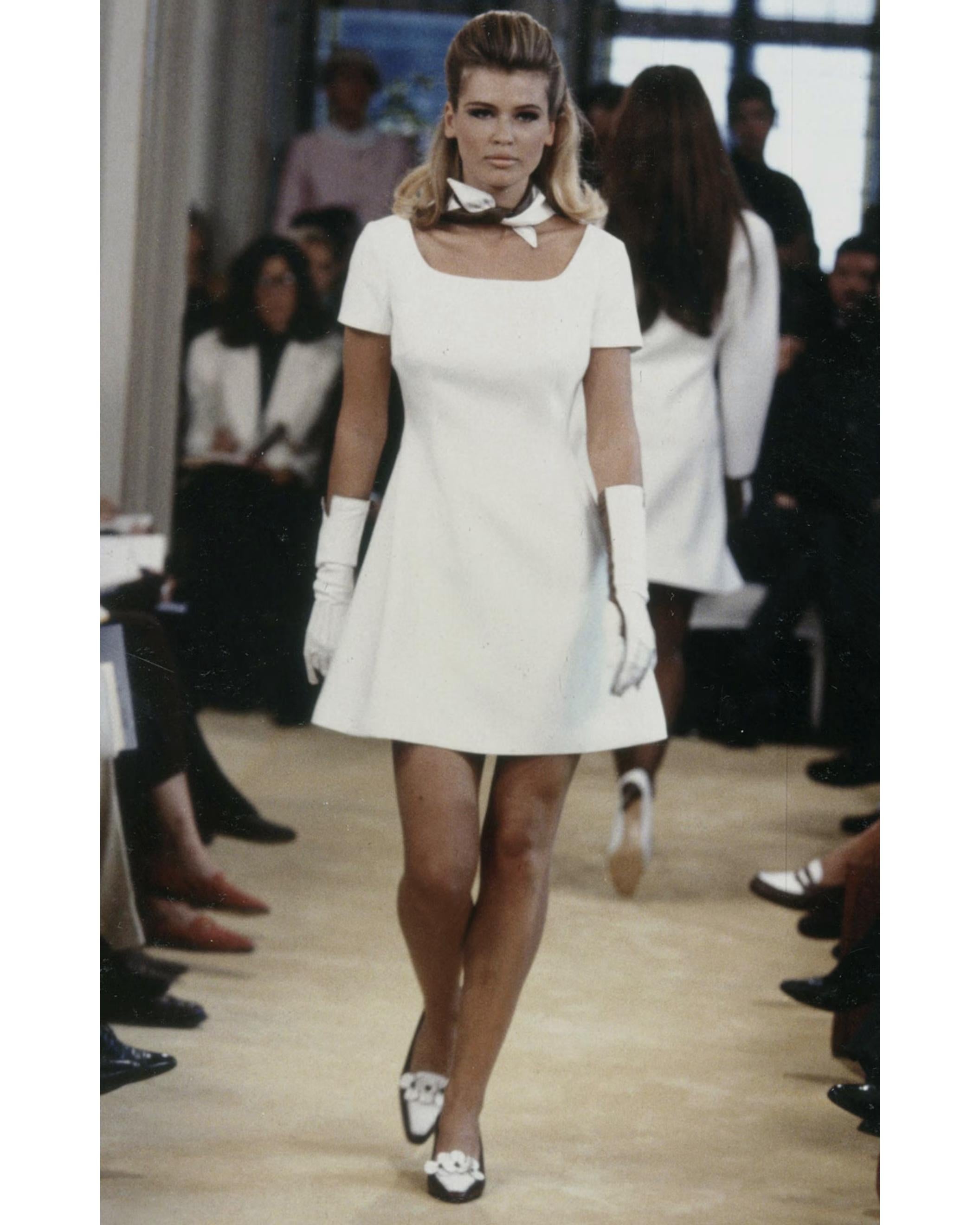 S/S 1992 Prada by Miuccia Prada Butter Yellow Short Sleeve Mini Dress ...