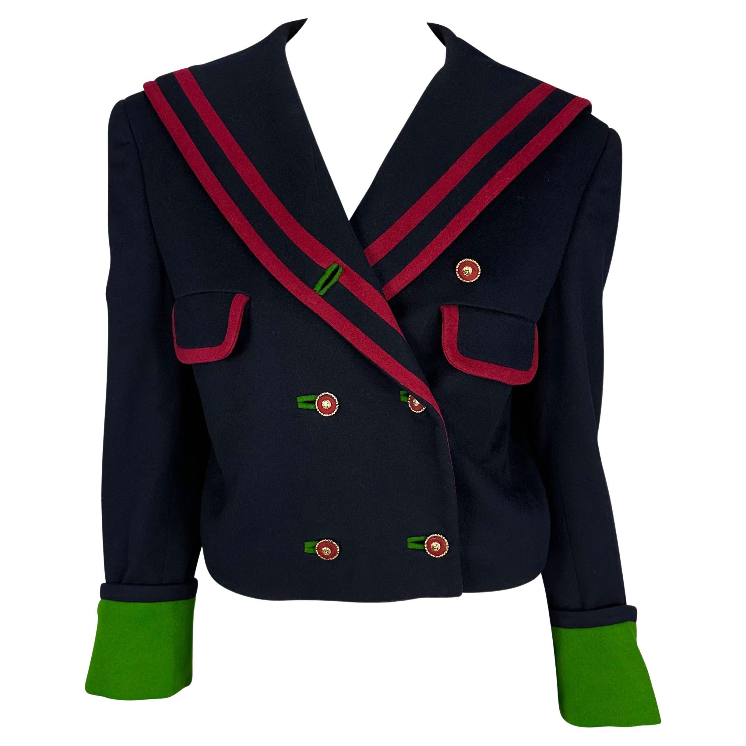 Gianni Versace Couture 1991 Madonna and Child Runway Leather Jacket at ...