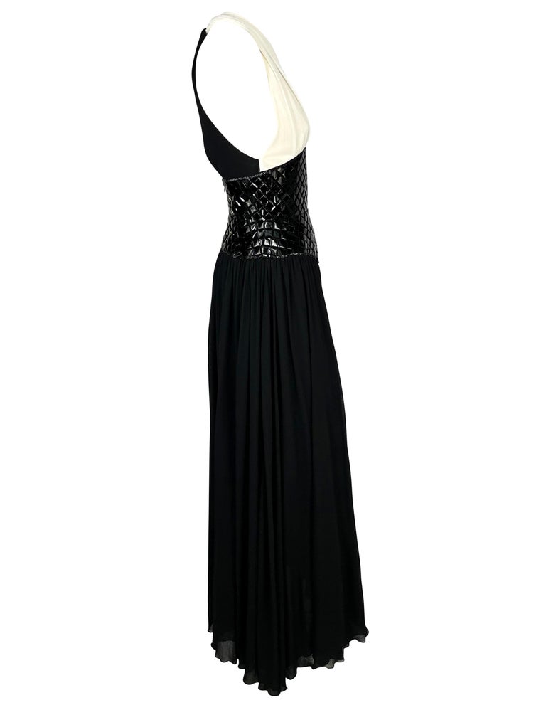 S/S 1995 Chanel by Karl Lagerfeld Diamond Appliqué Corset Chiffon ...