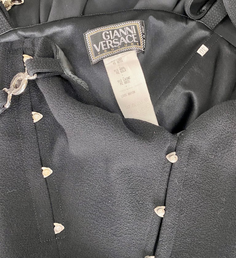 S/S 1995 Gianni Versace Bustier Medusa Corset Dress For Sale at 1stDibs
