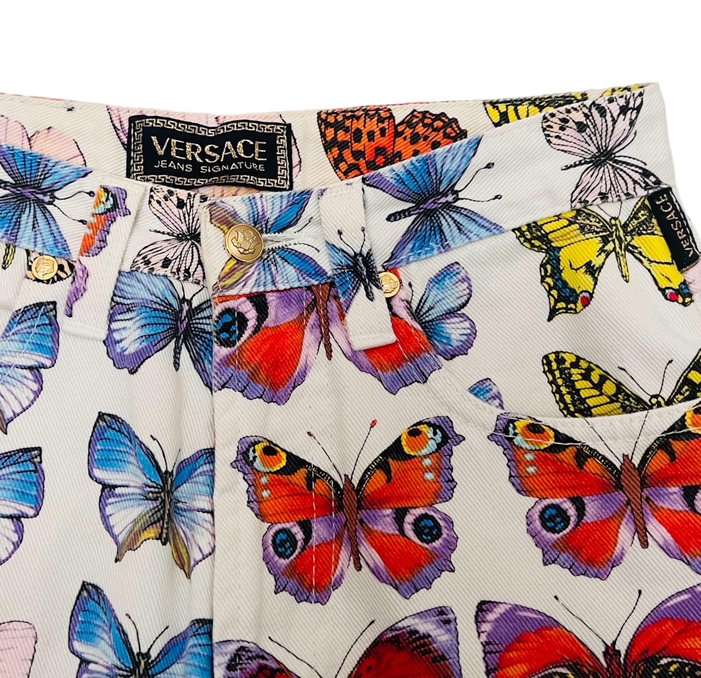 S/S 1995 Gianni Versace Butterfly Jeans For Sale at 1stDibs