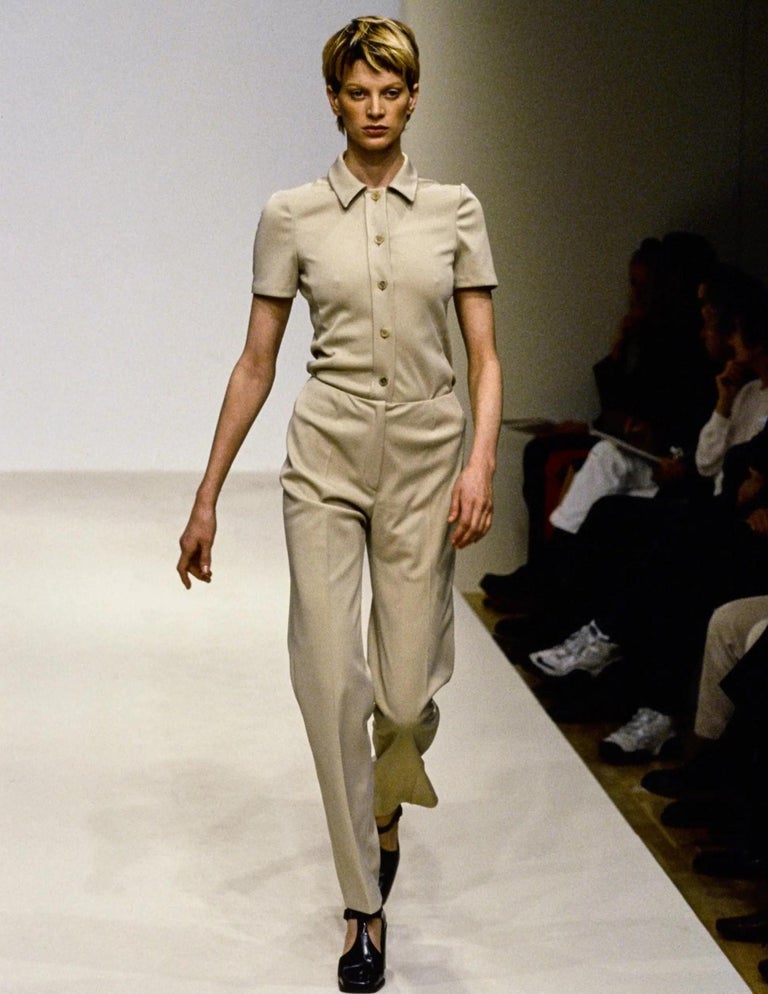 S/S 1996 Prada by Miuccia Prada Short Sleeve Pant Suit Set For Sale at ...